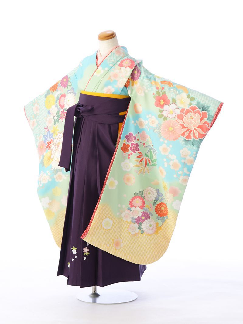 卒園式袴(女の子)|対応身長:115~125cm|乙葉|#E-7-922 H｜全国宅配可の「e-きものレンタル」